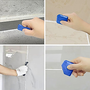 Caulking Tool Kit, with 4 Pcs Caulking Tools, Caulk Finishing Tool, Grout Scraper, Caulking Removal Tool, for Kitchen Bathroom Floor Sink Joint, Sealant Finishing Tool