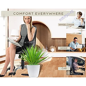 Comfilux Gel Car Seat Cushion - Office Chair Memory Foam for Butt, Sciatica Comfort - Ergonomic Coccyx, Back, Tailbone Pain Relief Pad - Pillow for Automotive Drivers, Computer Desk Chairs