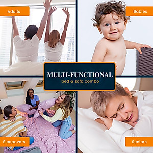 Homease Premium Tri-Fold Mattress Folding Foam Mattress Sofa Bed with Washable Cover| Convertible Chair Bed for Home Guest, Room, Office| Travel-Friendly Portable Foldable Mattress (Queen)