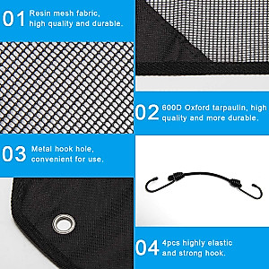 Luxiv Central Air Conditioner Leaf Guard, Mesh All Seasons Air Conditioner Top Leaf Cover Summer AC Outside Units Covers Leaf Guard AC Unit Cover (36 x 36in)