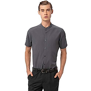 Chef Works Men's Seersucker Shirt, Charcoal, Large
