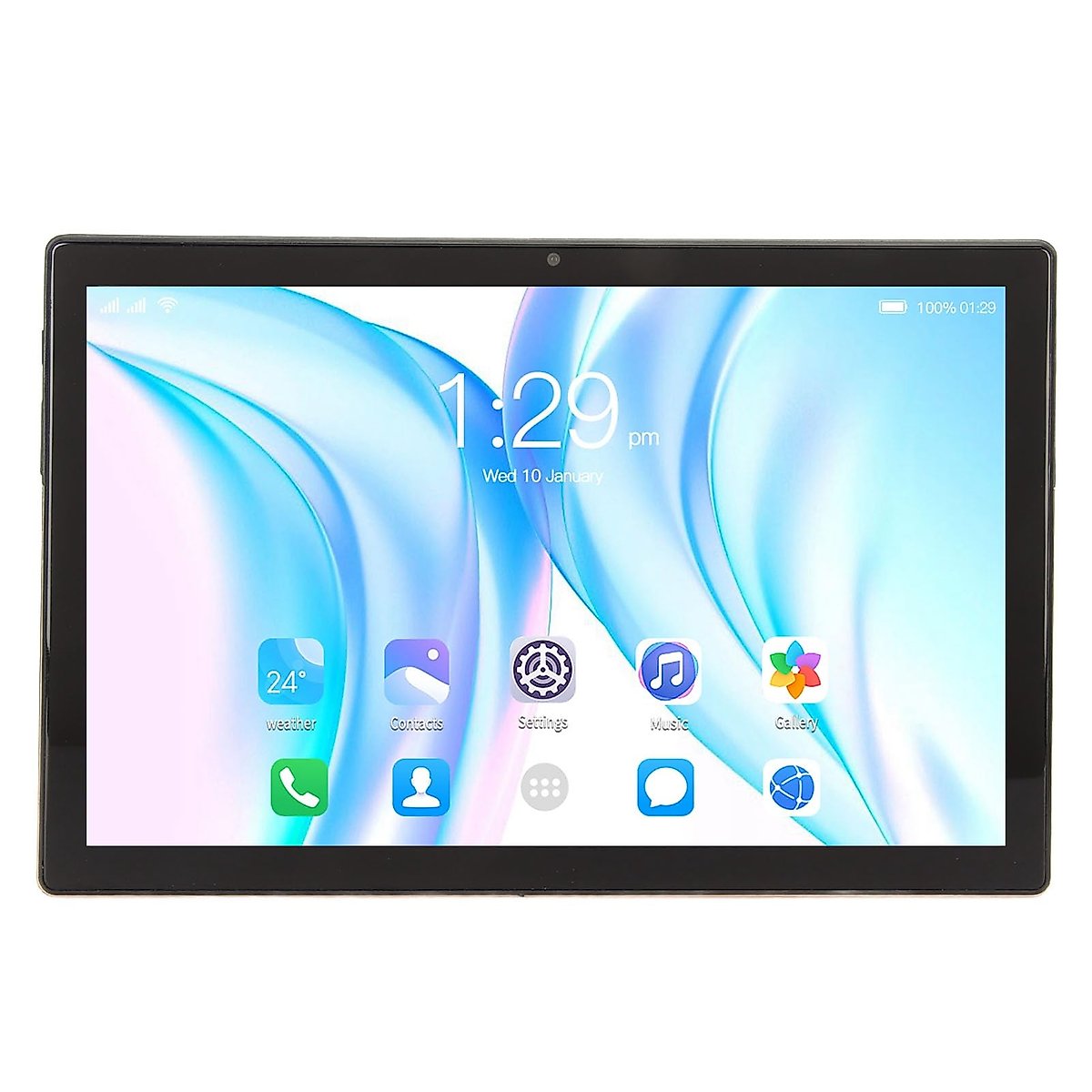 Jopwkuin FHD Tablet, 8 Core CPU 10.1 Inch Tablet 2 in 1 Supports Fast Charging with Keyboard for Reading (US Plug)