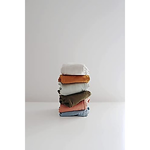 Marlowe & Co Organic Cotton Knotted Newborn Baby Gown, Soft Sleeper Gown for Baby Boy and Girl (Dusty Rose, 0-3 Months)