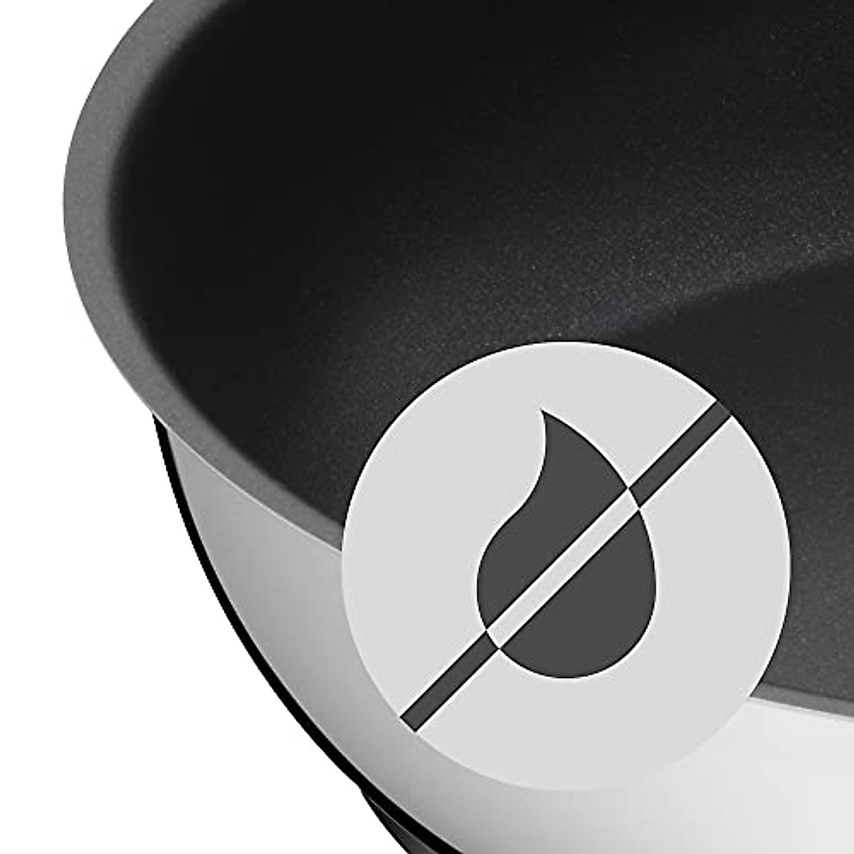 WMF 733646299 Devil Hand Wash Frying Pan Teflon Platinum coating 24 cm Diameter Devil Stainless Steel Cromargan Stainless Steel Suitable for Induction, Stainless Steel, Silver, 46 x 26 x 8,19999999999