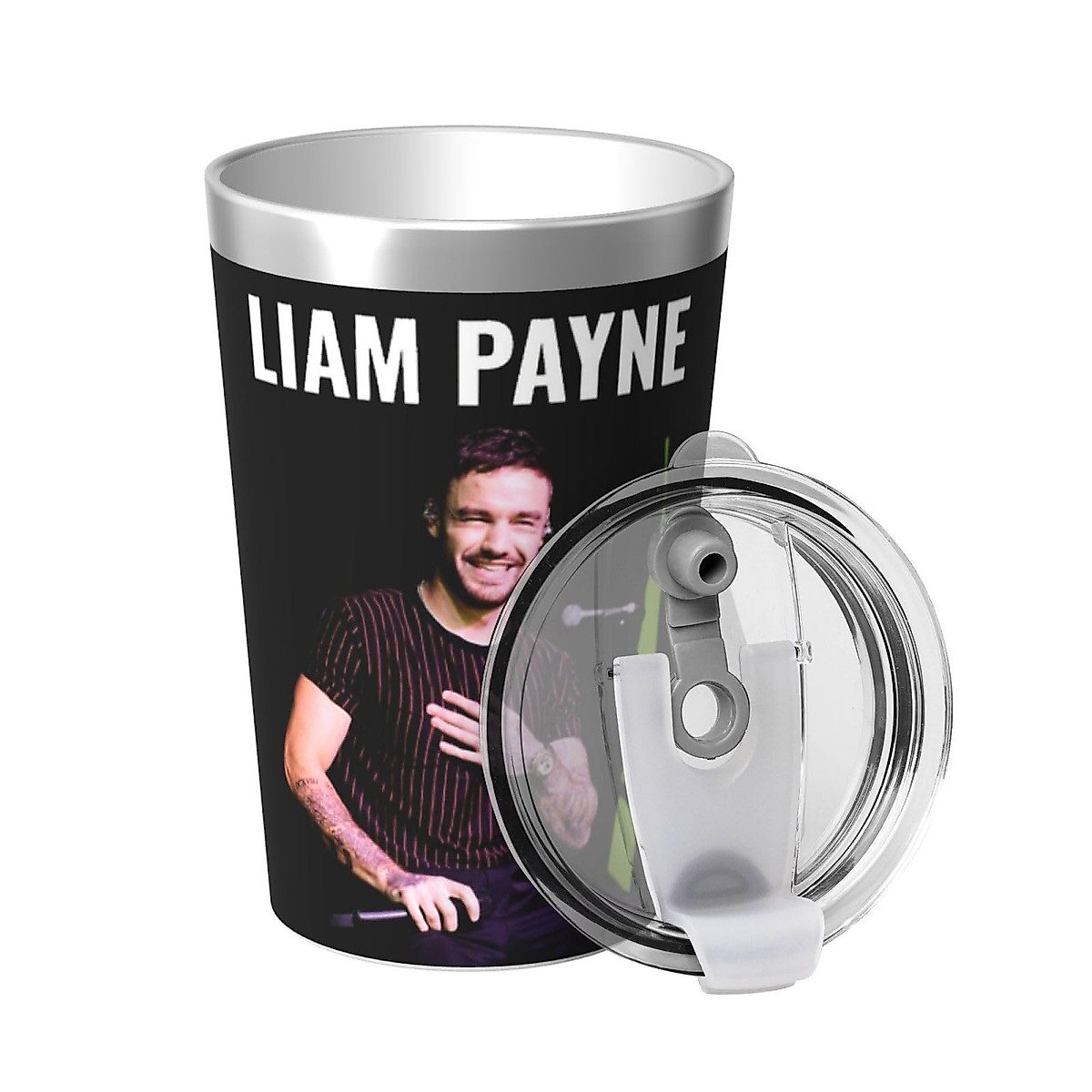 UALWORY Liam Music Payne Tumbler Cup 12oz Travel Coffee Mug with Lid and Straw Stainless Steel Insulated Mugs