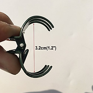 Vtete 50 PCS Large Size Orchid Clips and Garden Support Clips Green (Not with Flower and Plant Spike)