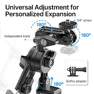 ULANZI CM010 Fence Mount for Mevo, GoPro, iPhone, Phone, AKASO, DJI Osmo Action, Insta360, Mevo Start for Baseball Softball Tennis Recording, Cameras Net Chain Link Fence Clip Mount Holder