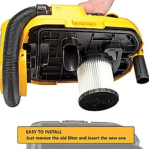 A-KARCK DCV5801H Replacement Filter 2Pack Compatible with DeWalt DCV580 & DCV581H Wet Dry Vacuum, Washable and Reusable