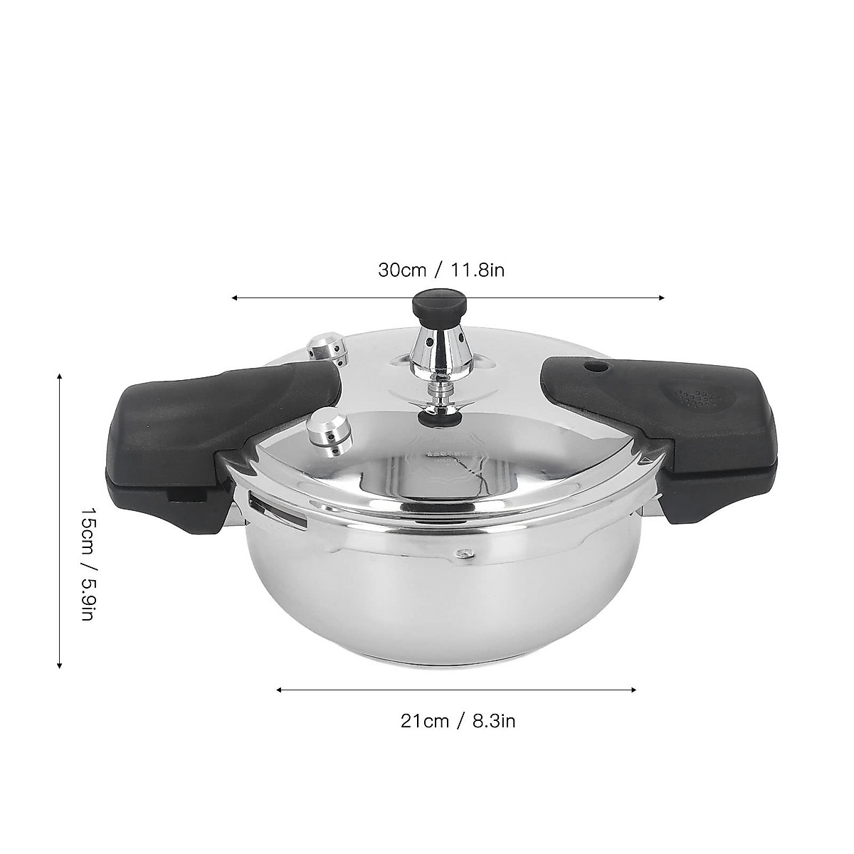 Atyhao Small Pressure Cooker, Stainless Steel for Pressure Foodie Steaming, Compatible Induction Cooker Gas Home Cooker for Household Restaurant