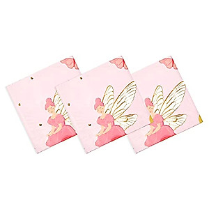 Fairy Tea Party Tablecloths for Girls Floral Birthday Supplies (54 x 108 in, 3 Pack)