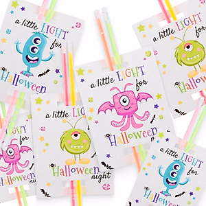 Funeta Halloween Party Favors - 30 Pack Glow Sticks Bulk Party Pack for Halloween - Neon Party Supplies, Glow in the Dark Party Favors, Halloween Party Favors for Kids and Adults, Party Decorations