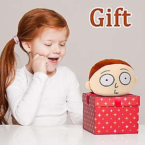 8 Inch Rick & Morty Reversable Plush, Cartoon Character Plush Toy Galactic Reversible Stuffed Plushie Easter Gift for Kids Fans Collect