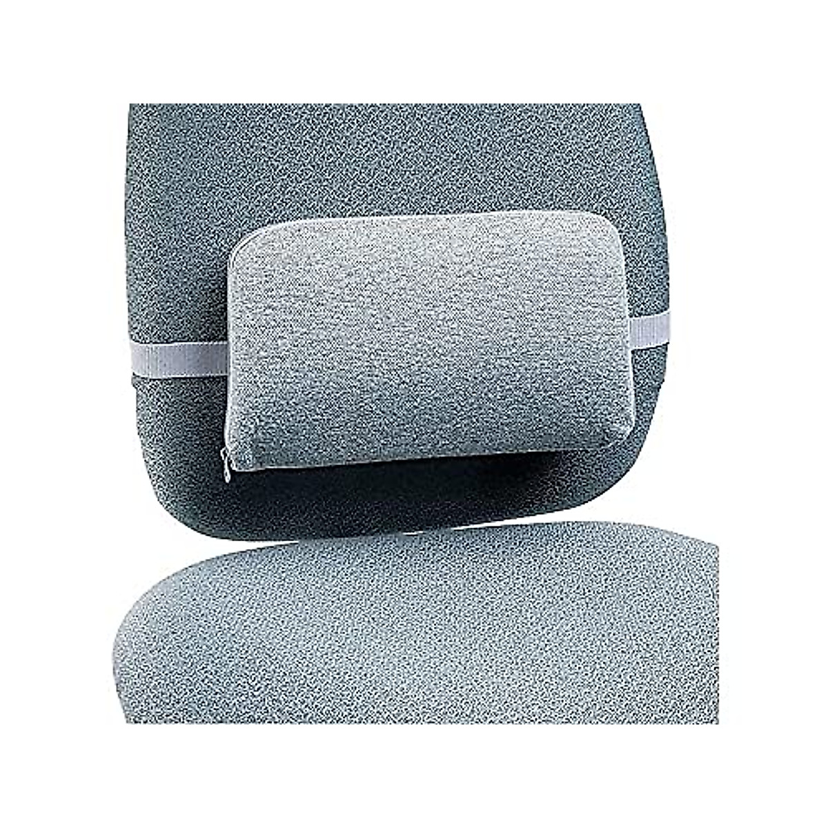 Master Caster 92061 Deluxe Lumbar Support Cushion W/Memory Foam, 12 1/2W X 2 1/2D X 7 1/2H, Black