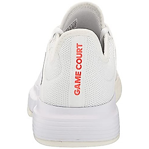 adidas Women's Gamecourt Tennis Shoe, White/Black/Solar Red, 9