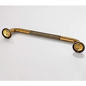 CRODY Bath Wall Attachment Handrails Grab Bar Rails Bathroom Grab Bar, Wall-Mounted Straight Hair Towel Rack, Sturdy Copper Shower Safety Handle for Bathtub, Toilet, Bathroom, Kitchen