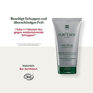 Rene Furterer NEOPUR Scalp Balancing Shampoo - For Oily Scalps Prone to Loose Dandruff - With Wild Ginger & Celery Seed - Dermatologist Tested - 5 fl. oz.