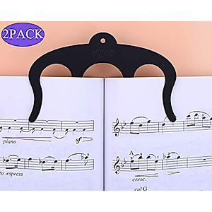 Music Book Clip Page Holder 2Pack Metal Sheet Music Holders for Sheet Music Stands,Pianos,Musicians and Cookbook Reading