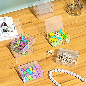 Goczsvoy 13Pcs Mini Plastic Clear Boxes With A Storage Case, Small Plastic Clear Containers For Bead Organizer, Jewelry, Craft, Small Things Storage And Organization