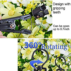 EigPluy Laundry Hooks Clip,20pcs Super Strong Plastic Swivel Hanging Curtain Clips Clothes Pins,Beach Towel Clips for Beach/Lounge Chairs - Keep Your Towel, Clothes Hangers from Blowing Away