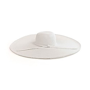 San Diego Hat Company Women's Ultrabraid X-Large Brim Hat, Adjustable Sun Hat with UPF 50+, White