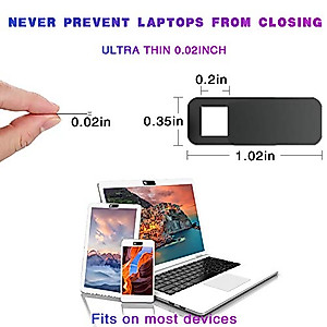 DATD Webcam Cover, Laptop Camera Cover Slide Ultra Thin for Computer, MacBook Pro, MacBook Air, iPad, iMac, iPhone, Protect Webcam Privacy(3 Pack)