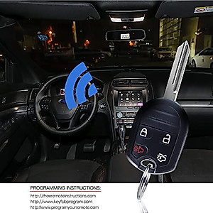 Key Fob Replacement Fits for Ford Explorer 2001-2015 Mustang 2005-2014 Expedition 2003-2017 Edge 2007-2015 Focus 2006-2011 Mercury Sable 2000-2009 Mazda Car Keyless Entry FCCID: CWTWB1U793 Pack of 1