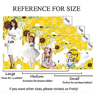 Mocsicka Bee Backdrop for Baby Shower Boy Girl Sweet As Can Bee Gender Reveal Party Decoration A Sweet Little Honey Bee is on The Way Honeycomb Bumblebee Party BannerBackground (7x5ft (82x60 inch))