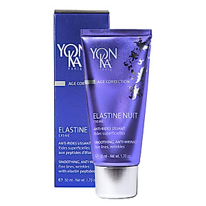 Yon-Ka Elastine Nuit Anti-Wrinkle Night Cream (50ml) Anti Aging Facial Moisturizer and Eye Cream, Soften Fine Lines and Wrinkles with Vitamin C and Elastin Peptides, Paraben-Free