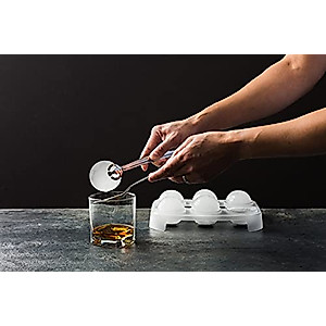 SVERES Large Round Ice Cube Mold | Leak-Free Whiskey Ice Cubes Mold | Top Fill Silicone Round Ice Cube Molds & Easy Release Ice Ball Maker | BPA-Free Big Ice Cube Molds Makes 2.5in Sphere Ice ball