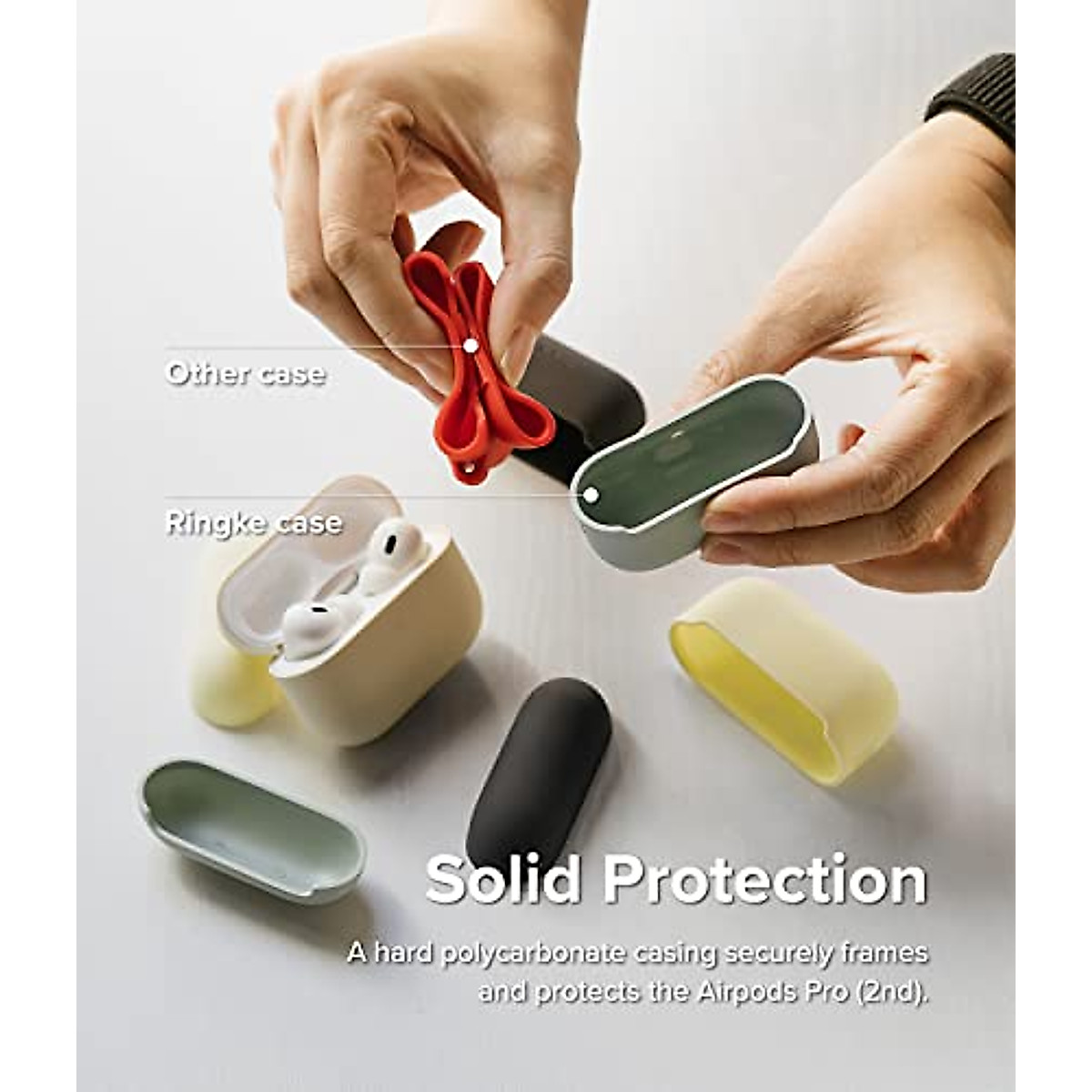 Ringke Silicone Case Compatible with AirPods Pro 2 Case, Slim Lightweight Cover Designed for AirPods Pro 2nd Generation Case - Seafoam