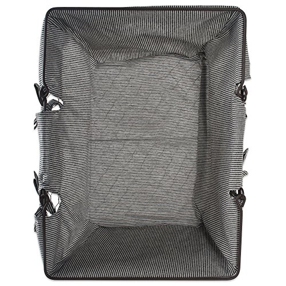 DII Farmhouse Chicken Wire Egg Basket, Storage Baskets with Liner, Stripes, 16x12x7.88"