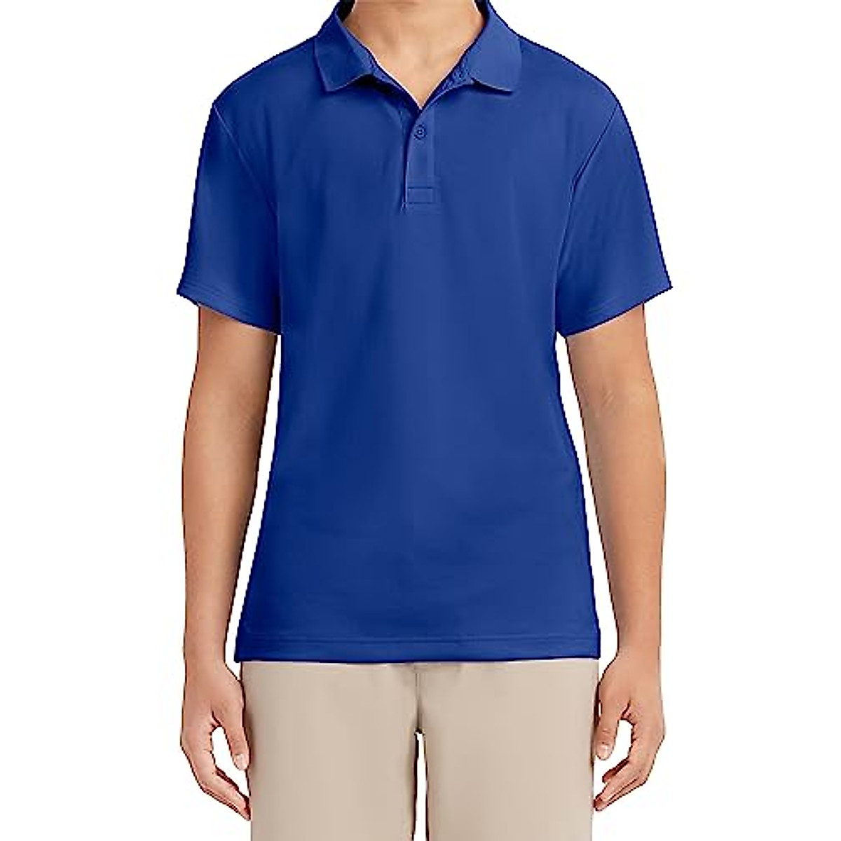 Nautica mens Uniform Short Sleeve Performance Polo Shirt, Royal Blue, 36-37 US