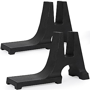 INNO STAGE Cast Iron Fireback Feet - Durable Fireplace Fireback Support for All Firebacks | Heavy-Duty Cast Iron Fireplace Feet, 1 Pair