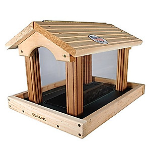 Woodlink PRO4 Premier Cedar Bird Feeder, Brown