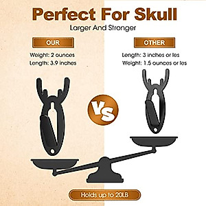 European Mount Skull Hanger Deer Skull Wall Mount Hooks Antler Style Hanger Deer Skull Hanging and Mounting Easy Installation for Living Room Bedroom Home Decor Indoor and Outdoor Use (4 Pcs)