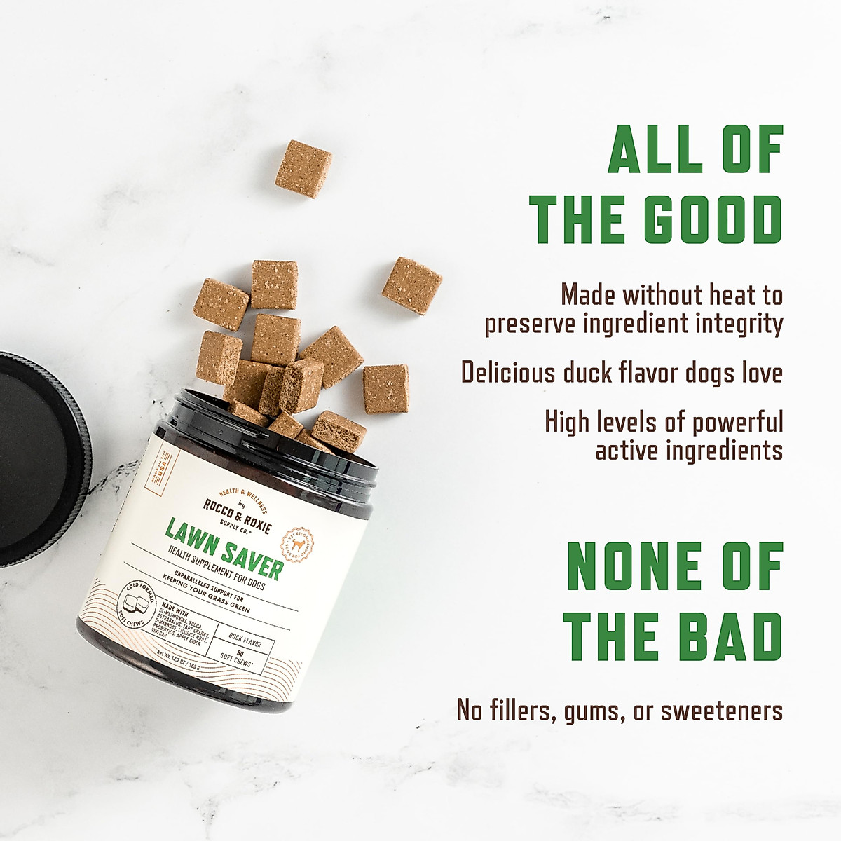 Rocco & Roxie Dog Lawn Saver & Probiotic Supplements Bundle