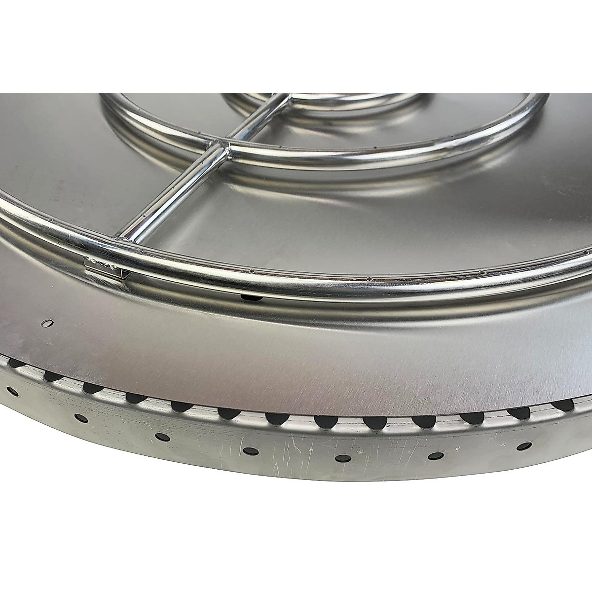 Dreffco Stainless Steel Fire Pit Gas Burner Support Flange Kit for Your Outdoor Landscape Block Fire Pit. Makes Installation Easy and Safe! 4-Piece Kit for 20"-27" Burner Pans.