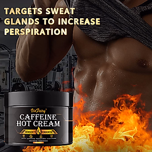 Caffeine Anti Cellulite Hot Cream, Body Sculpting Cellulite Workout Cream for Women & Men , Anti-Cellulite Remover Creams, Natural Sweat Workout Enhancer, Thighs Belly Butt Firming Legs Slimming Cream