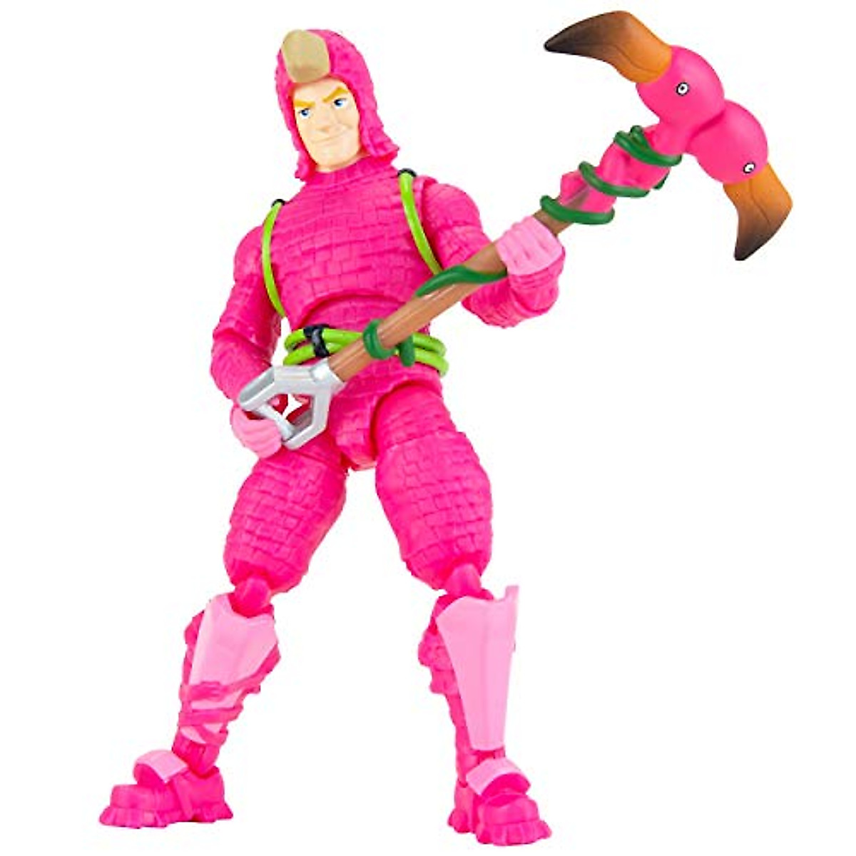 Fortnite Alchemist Squad Mode, 4 Figure Pack - 4 Inch King Flamingo, Prickly Patroller, Bigfoot, Elite Agent Collectible Action Figures, Plus 5 Harvesting Tools, 4 Weapons, 4 Building Materials