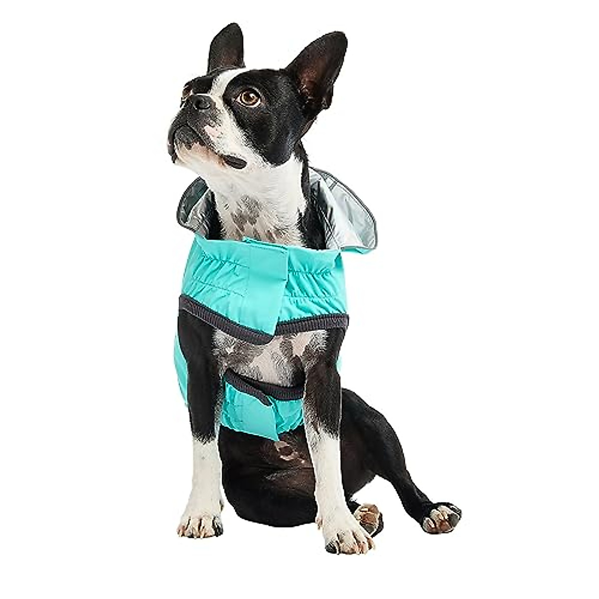 GF Pet Neon Yellow with Tie Dye Reversible Dog Raincoat, 3X-Large