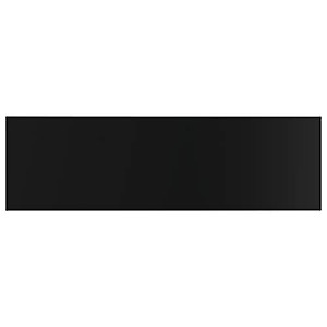 Tidyard 4 Piece Bookshelf Boards Chipboard Replacement Panels Storage Units Organizer Display Shelves High Gloss Black for Bookcase, Storage Cabinet 39.4 x 11.8 x 0.6 Inches (W x D x H)