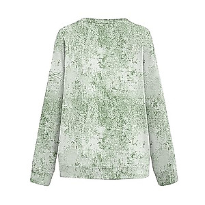 JJHAEVDY Christmas Fashion Sweatshirts for Women Graphic Tunic Casual Letter Tshirts Cute Sweatshirts Spooky Season Sweatshirt Outfits(4-Mint Green,Medium)
