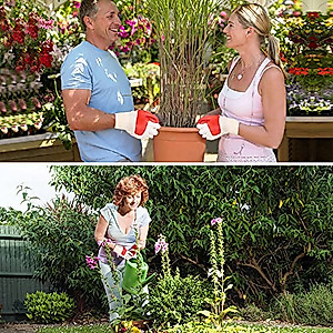 Leather Gardening Gloves for with Grip,Ultra-lite PU Coated Polyurethane Working Gloves for Men Women,2 Pairs Working Gloves, Best Garden Gifts & Tools for Gardener