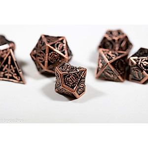 Sword Strengthened Metal 7-Dice Set (Copper)