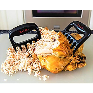 SILKBON Meat Claws, Best Pulled Pork Shredder, Meat Shredder Claws, Bear Claws Paws BBQ Smoker Shredding Non-Slip Curved Claw Handles for Lifting, Serving Grilling Chicken, Turkey Meat Tenderizer