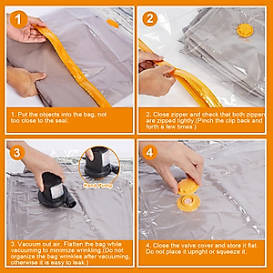 AGPTEK Large Vacuum Bags, 10 Bags a Set, Durable & Reusable Storage Bags- Perfect Space-Saving Solution for Clothes, Blankets, Comforters, and More. Ideal for Home Storage and Travel（No Pump Include）