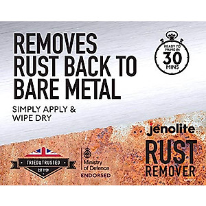 JENOLITE Original Rust Remover Naval Jelly - Rust Treatment - Removes Rust Back to Bare Metal - 34 oz (1 Litre)