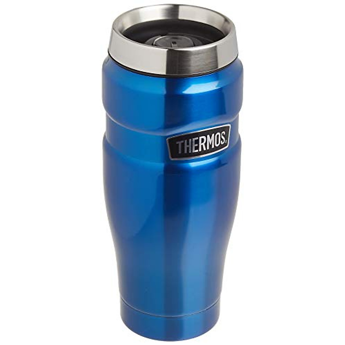 THERMOS Stainless King Vacuum-Insulated Travel Tumbler, 16 Ounce, Electric Blue