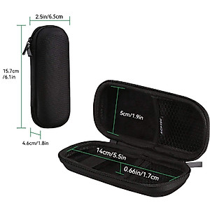 AGPTEK Carrying Case, EVA Zipper Carrying Hard Case Cover for Digital Voice Recorders, MP3 Players, Storage Holder for 3D Printing Pen, USB Cable, Earphones, Memory Cards, U Disk, Black