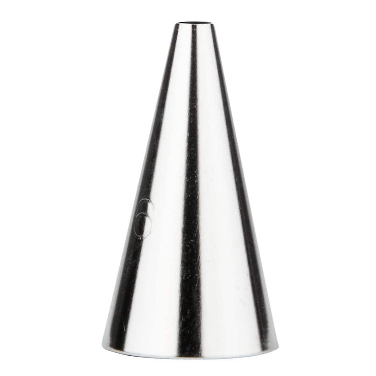 Restaurantware Pastry Tek Piping Tip 1 Round Round Tip For Icing - #6 Corrosion-Resistant Stainless Steel Icing Tip Dishwasher-Safe Decorate Cupcakes Cakes or Cookies